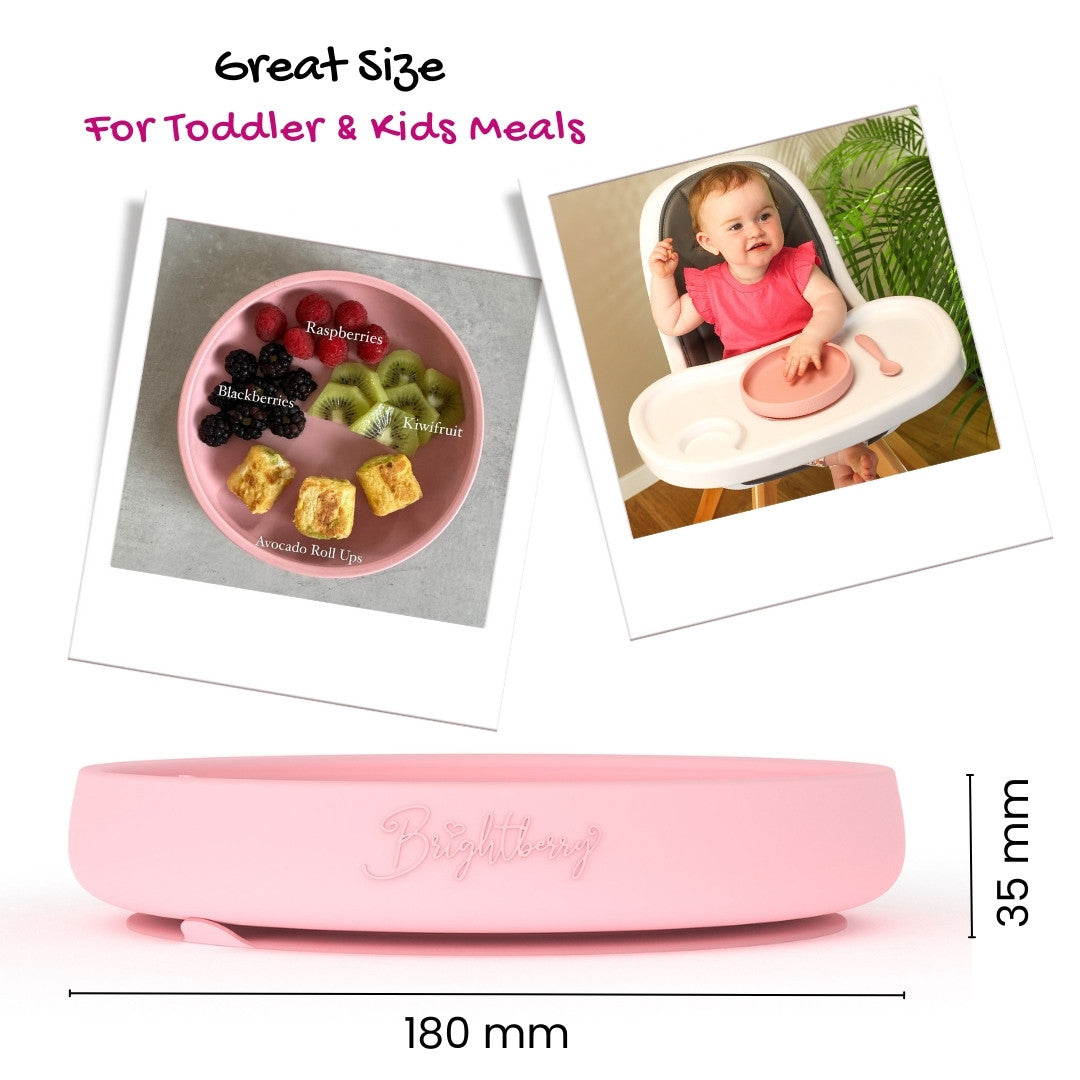 Baby & Toddler Silicone Plate | Easy-Scooping Kids Suction Plates ...